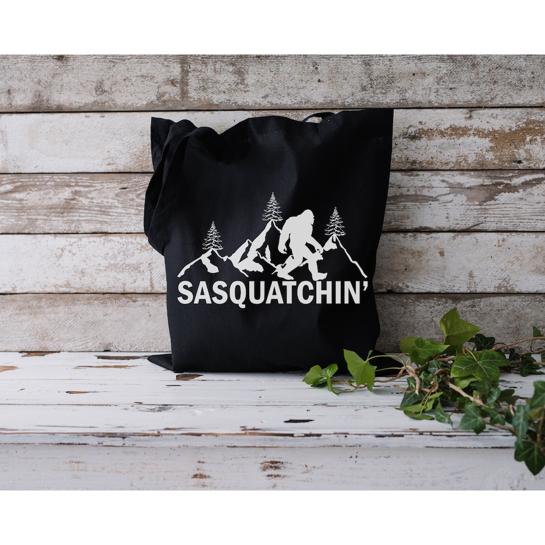 Eco Tote Bag, Sasquatch Bag, Bigfoot Bag, Bigfoot Gifts, Shopping Bag ...