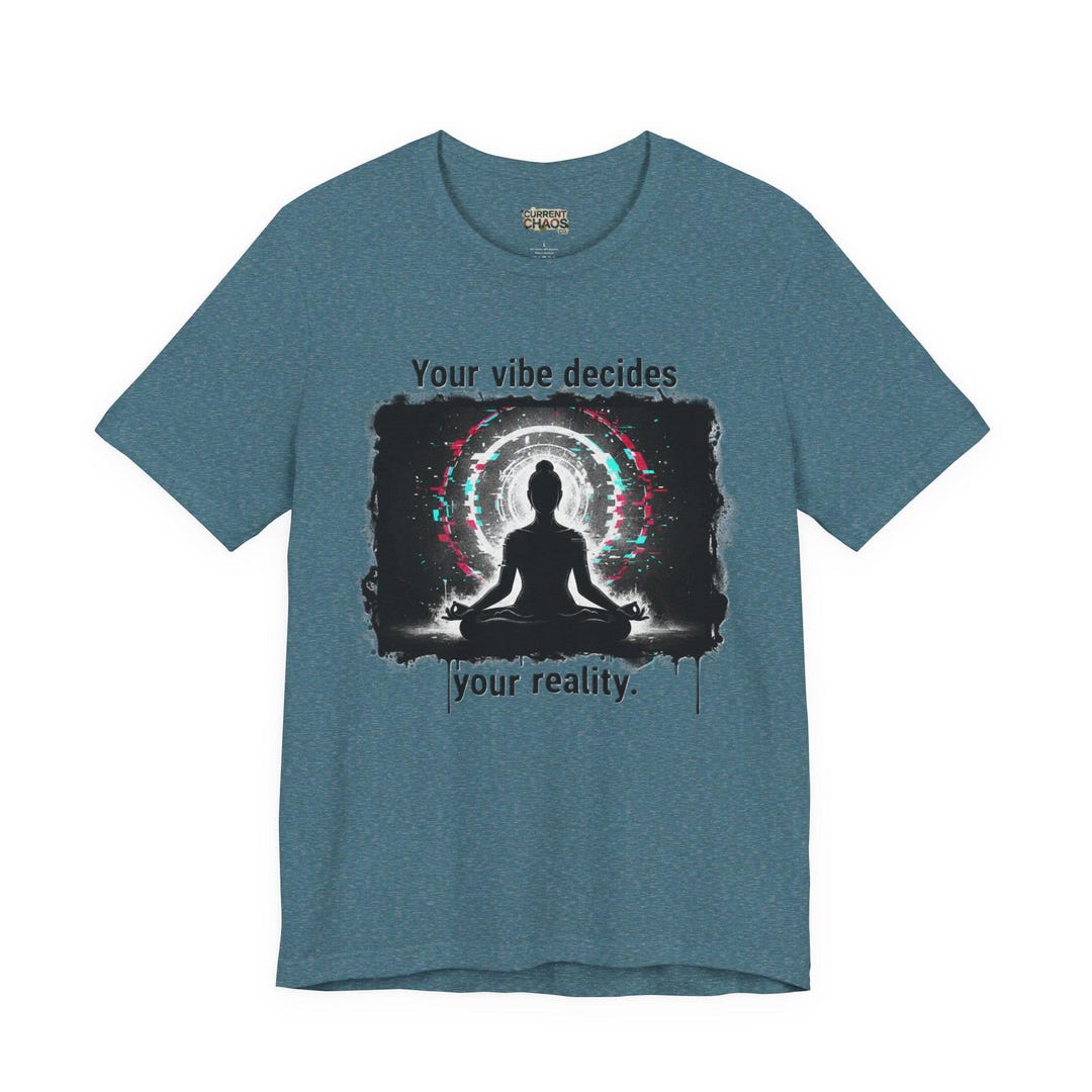 Mindful Energy Meditation Graphic Tee, Zen Grunge Style - Etsy