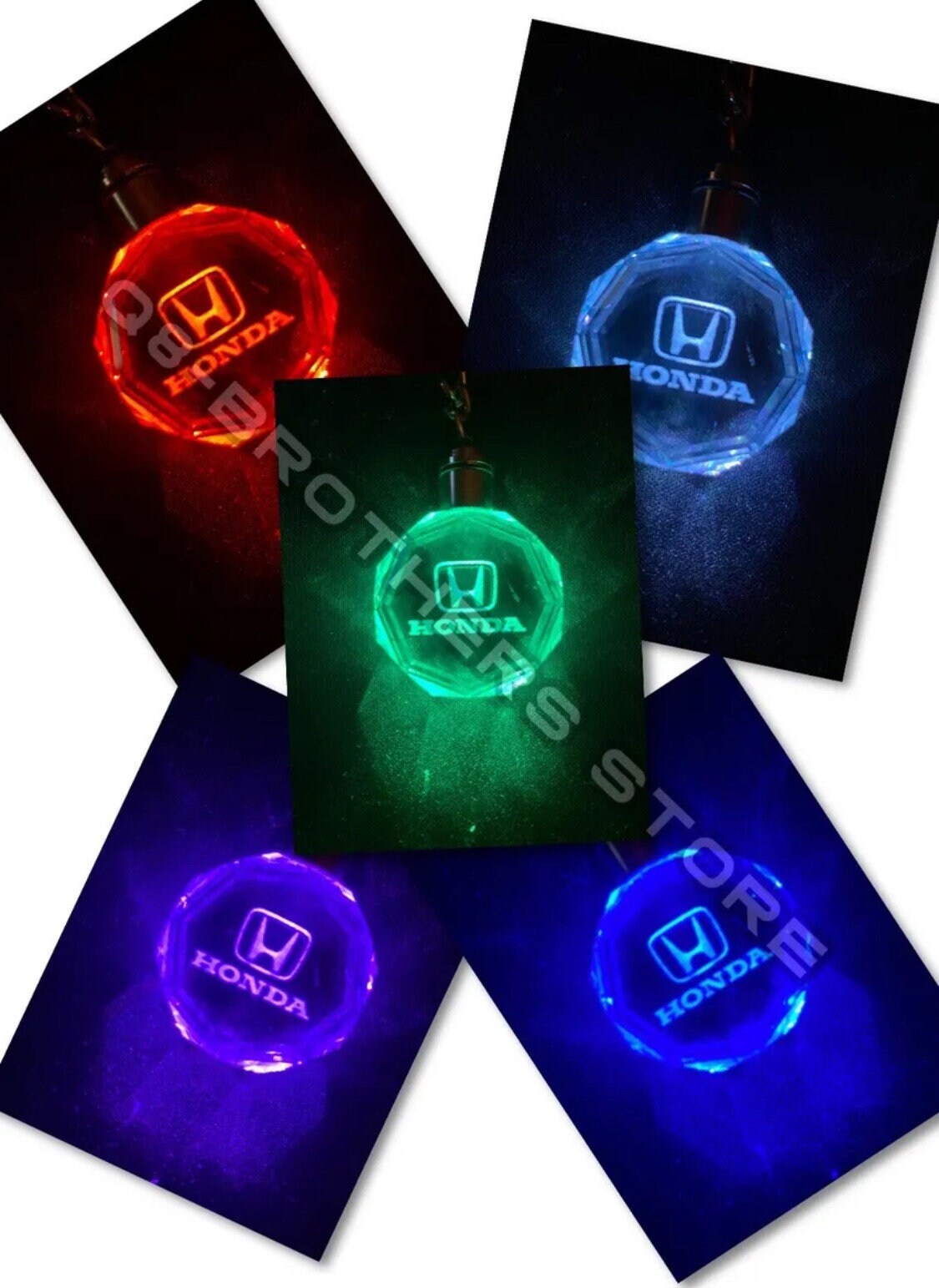 Car Logo Keychain/pendant LED Changing Color Crystal Glass USA - Etsy