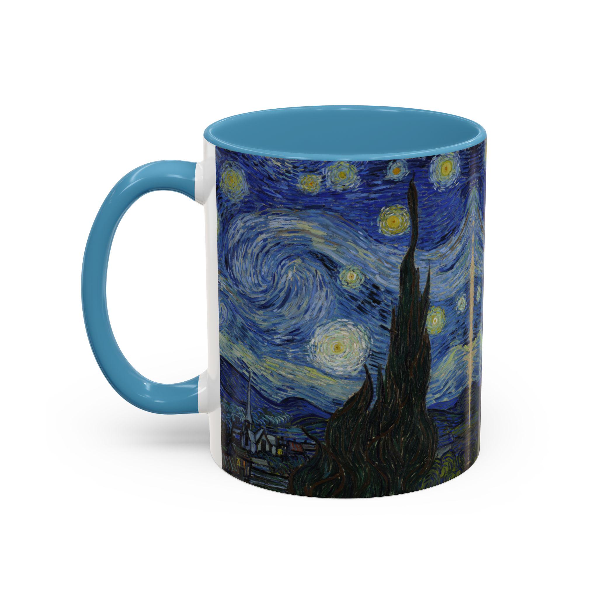 Van Gogh Starry Night Accent Mug 1889 Iconic Art Cup Color Pop Coffee ...