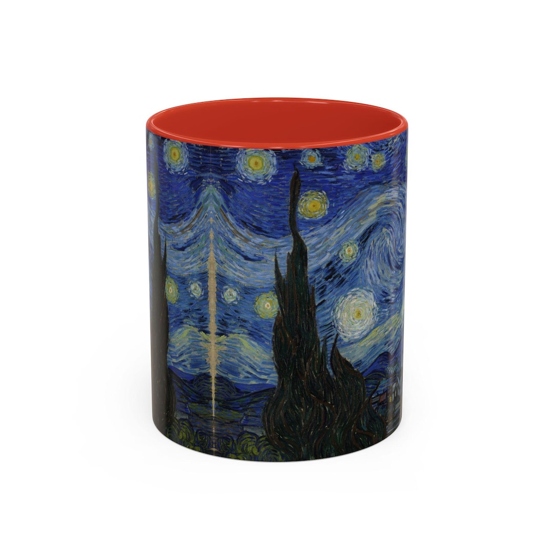 Van Gogh Starry Night Accent Mug 1889 Iconic Art Cup Color Pop Coffee ...