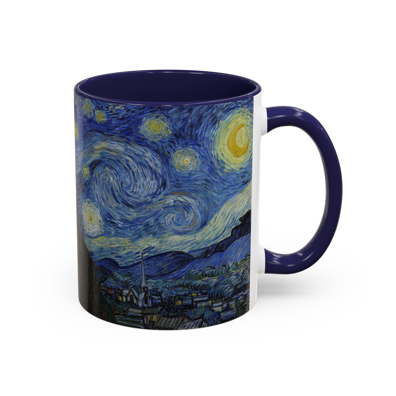 Van Gogh Starry Night Accent Mug 1889 Iconic Art Cup Color Pop Coffee ...
