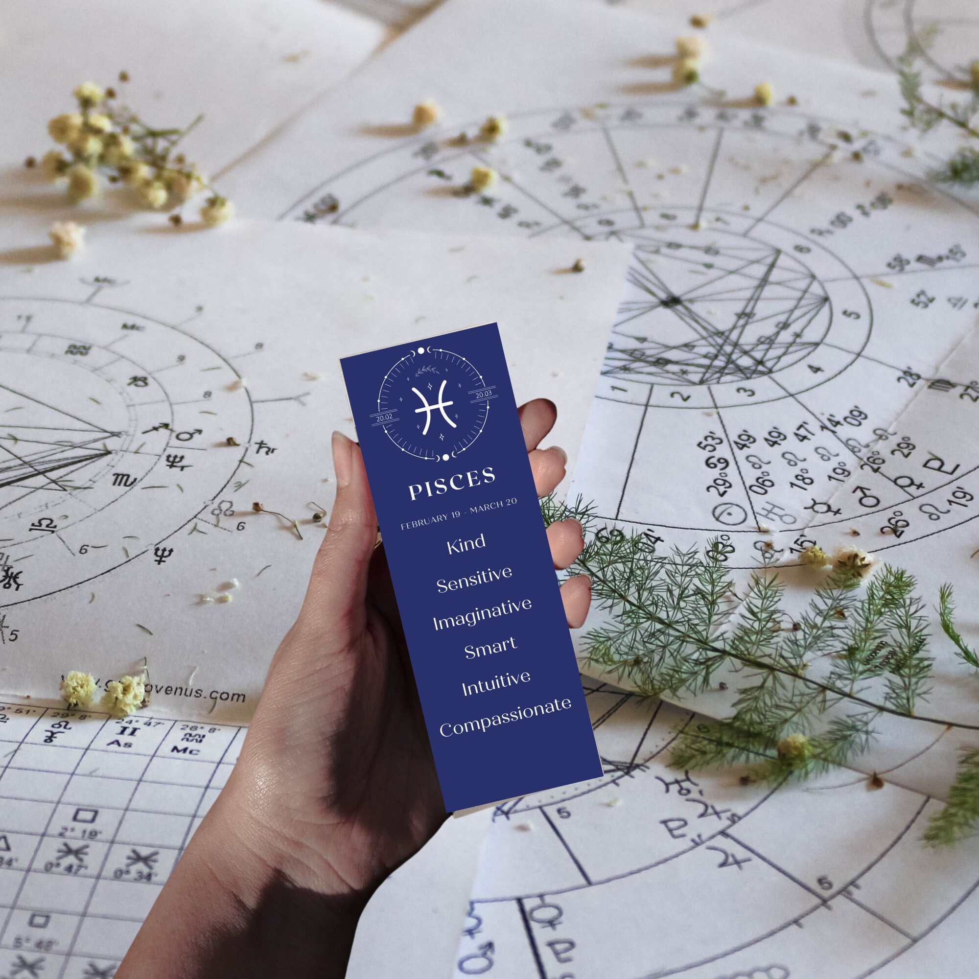 Pisces, Printable Bookmarks, Astrology Bookmarks, Digital Products ...