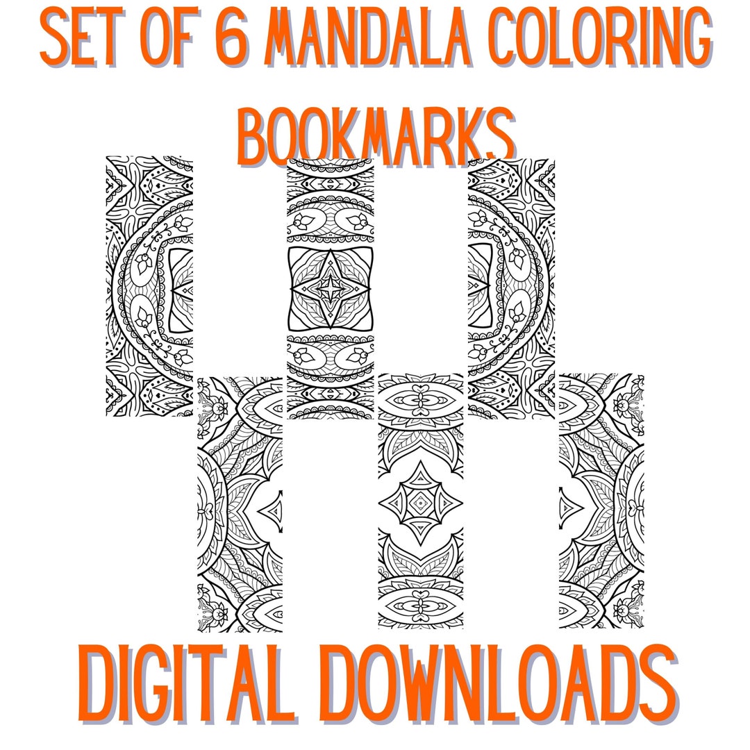 Printable Mandala Pattern, Set 1, Mandala Coloring, Printable Bookmarks ...