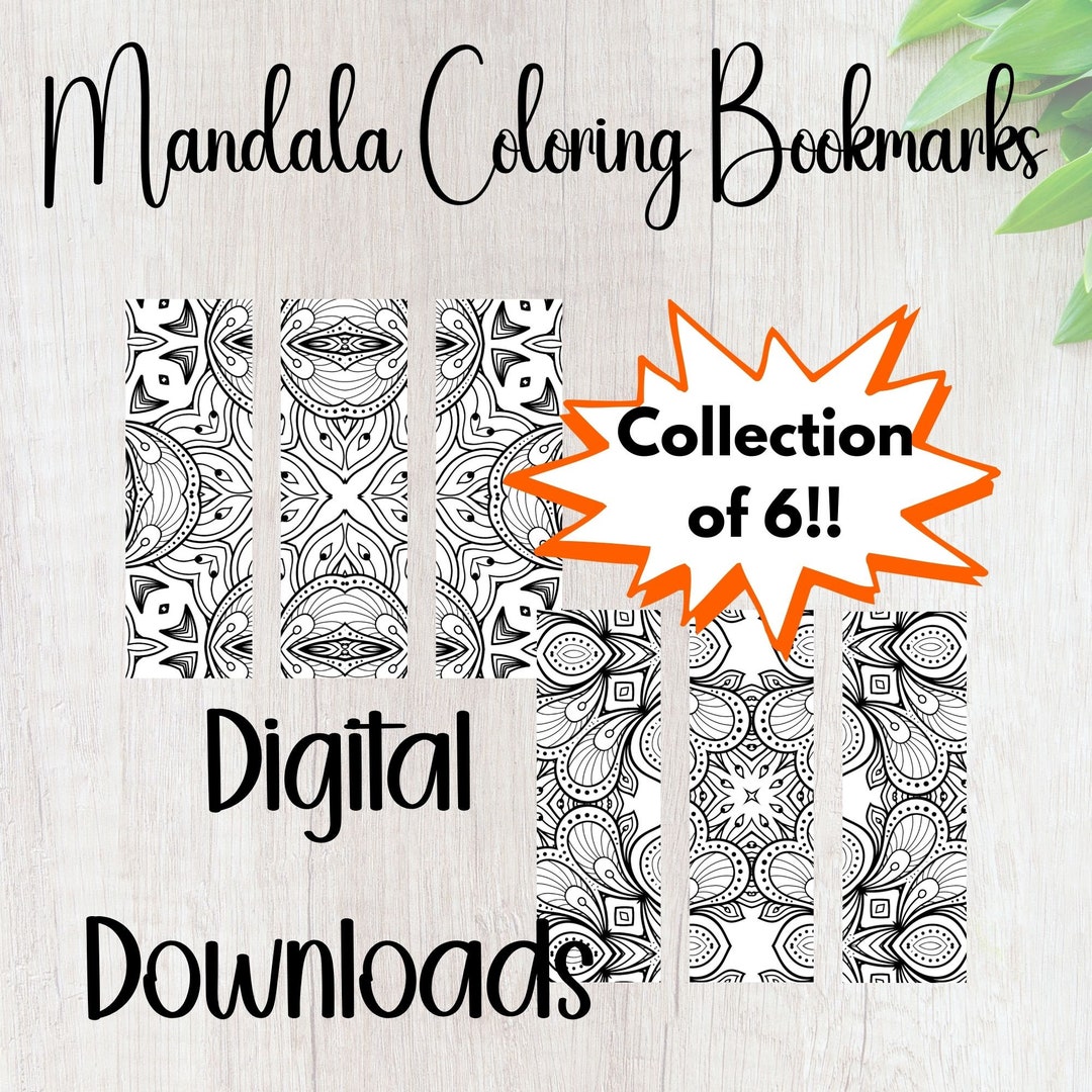 Printable Mandala Pattern, Set 3, Mandala Coloring, Printable Bookmarks ...