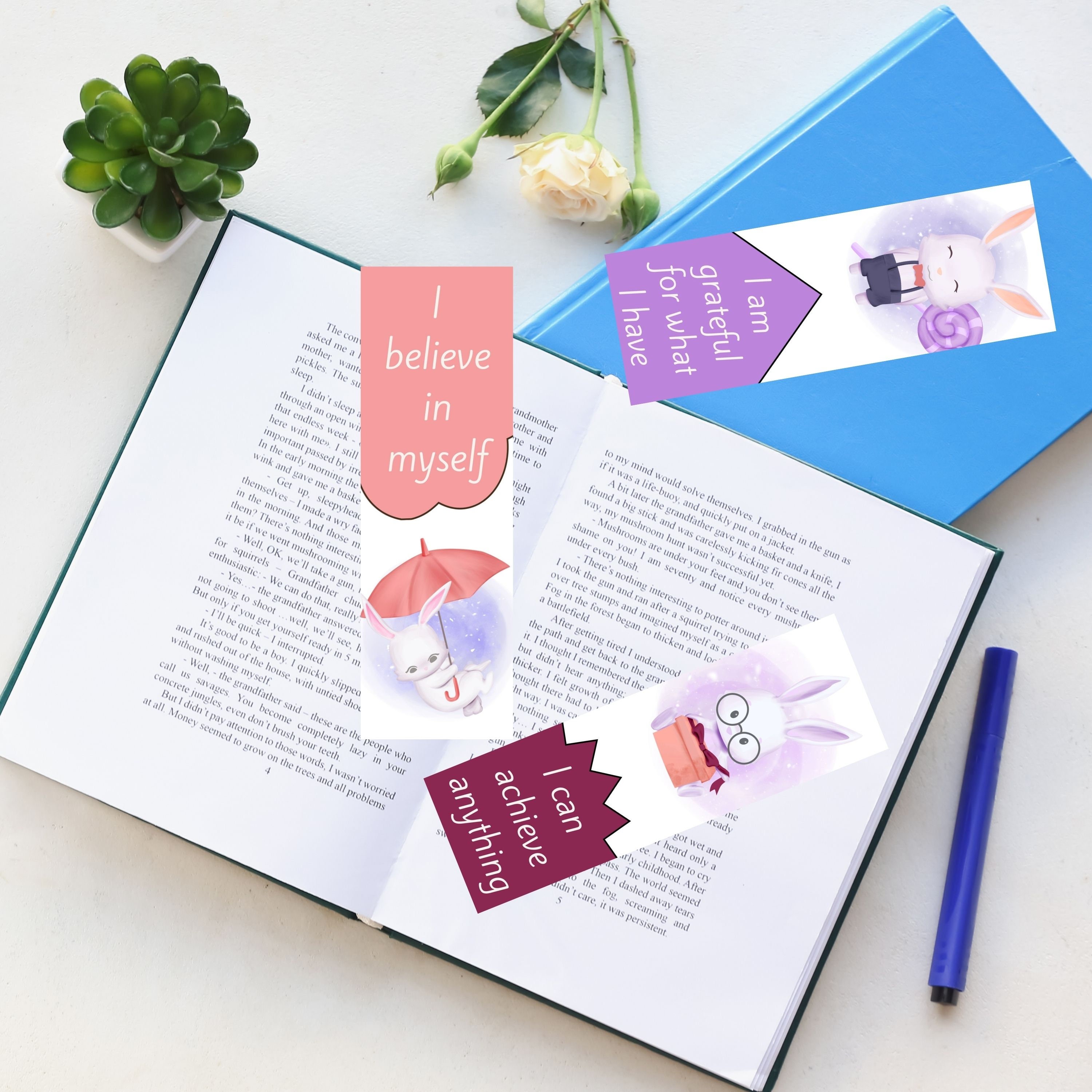 Printable Kids Positive Affirmation Bookmarks Set 3, Inspirational ...