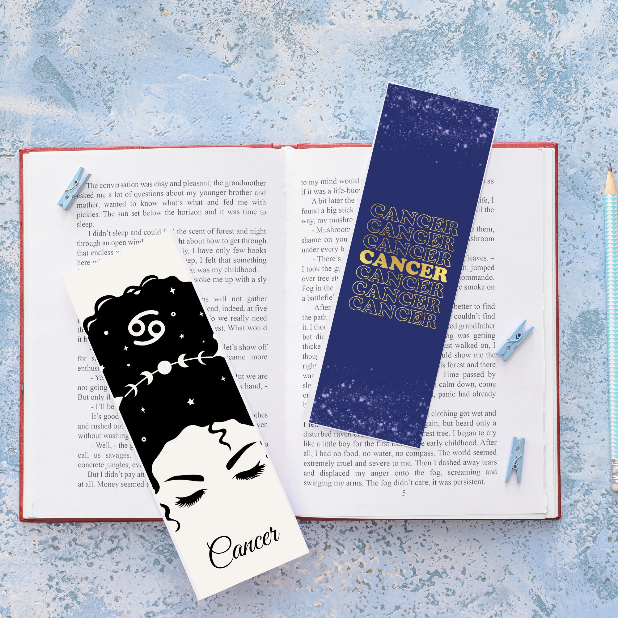 Cancer, Printable Bookmarks, Astrology Bookmarks, Digital Products ...