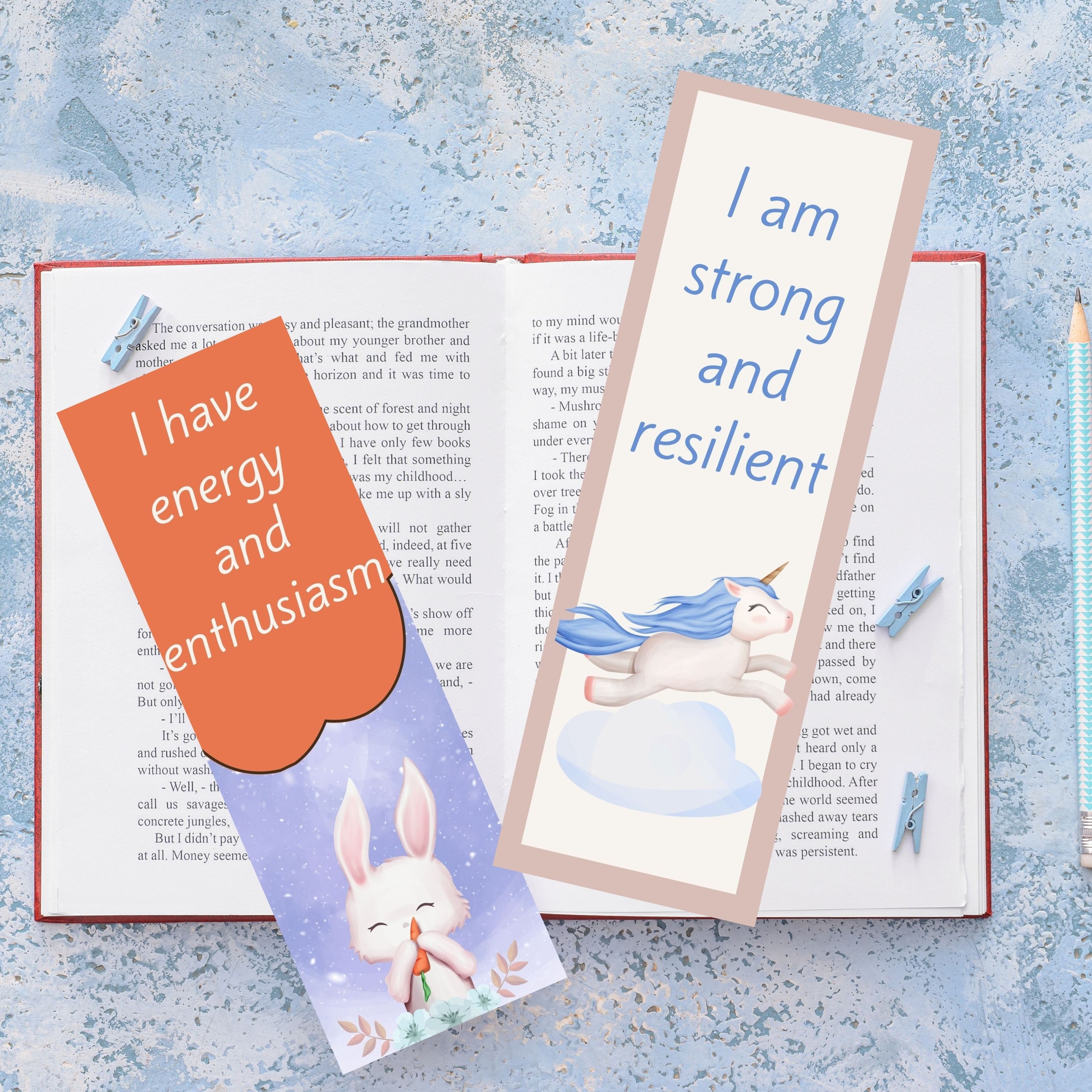Printable Kids Positive Affirmation Bookmarks Set 1, Inspirational ...
