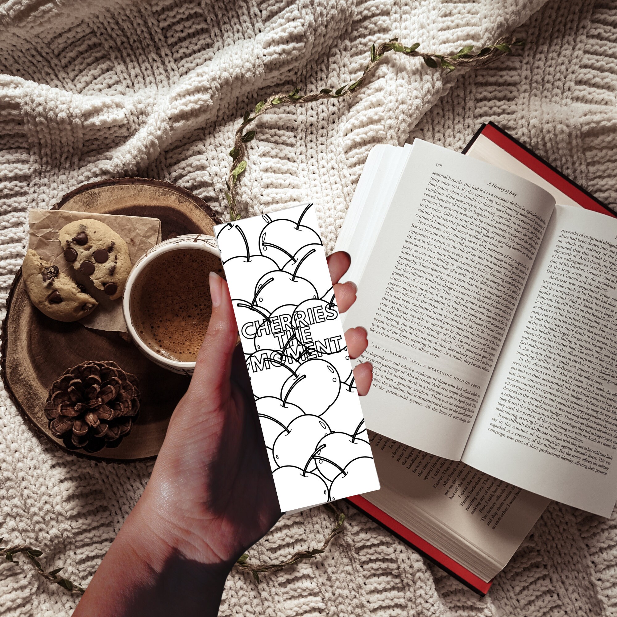 Digital Printable Fruits Bookmark Set of 8 Coloring Fruit Book Marks ...