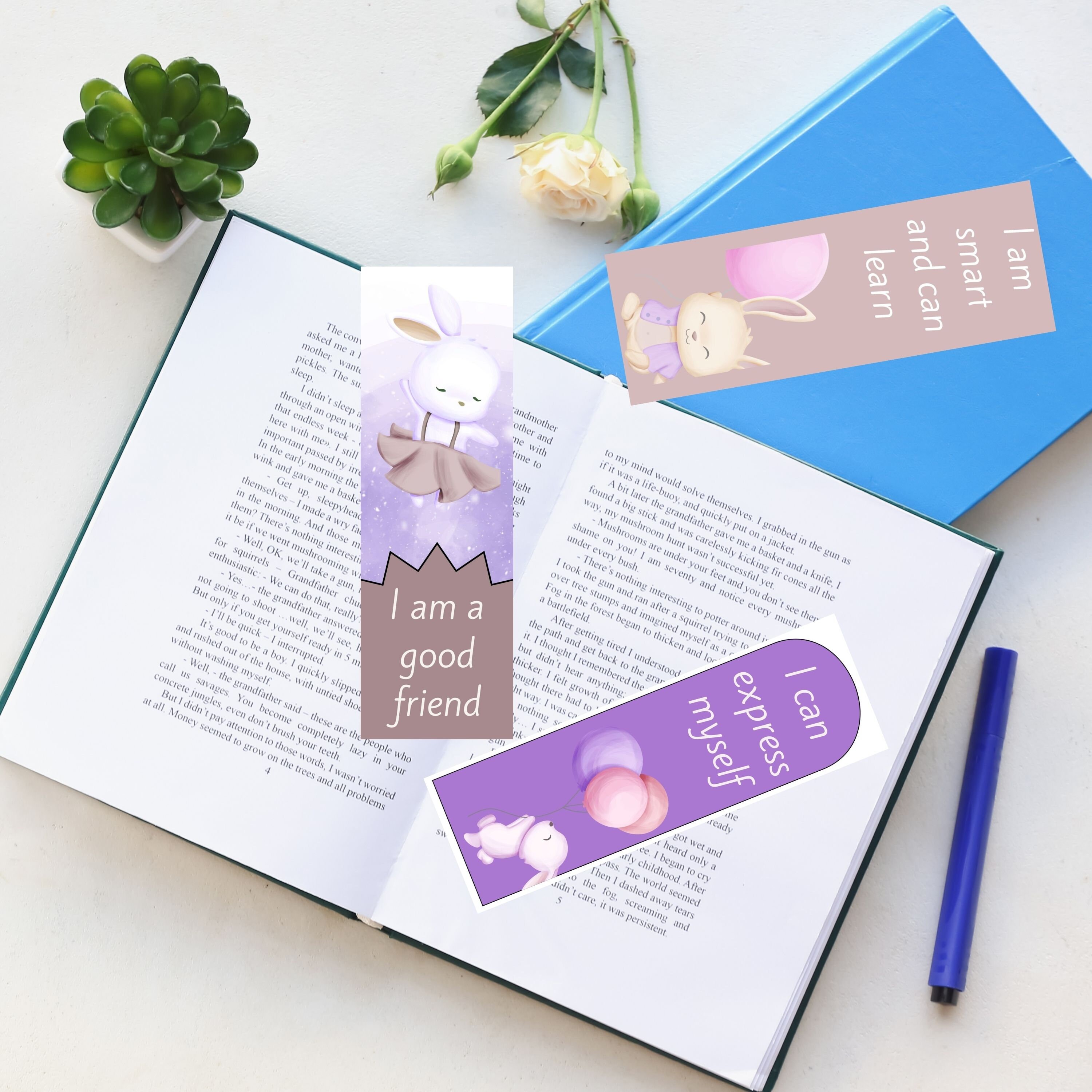 Printable Kids Positive Affirmation Bookmarks Set 2, Inspirational ...