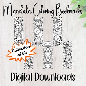 Printable Mandala Pattern, Set 3, Mandala Coloring, Printable Bookmarks ...