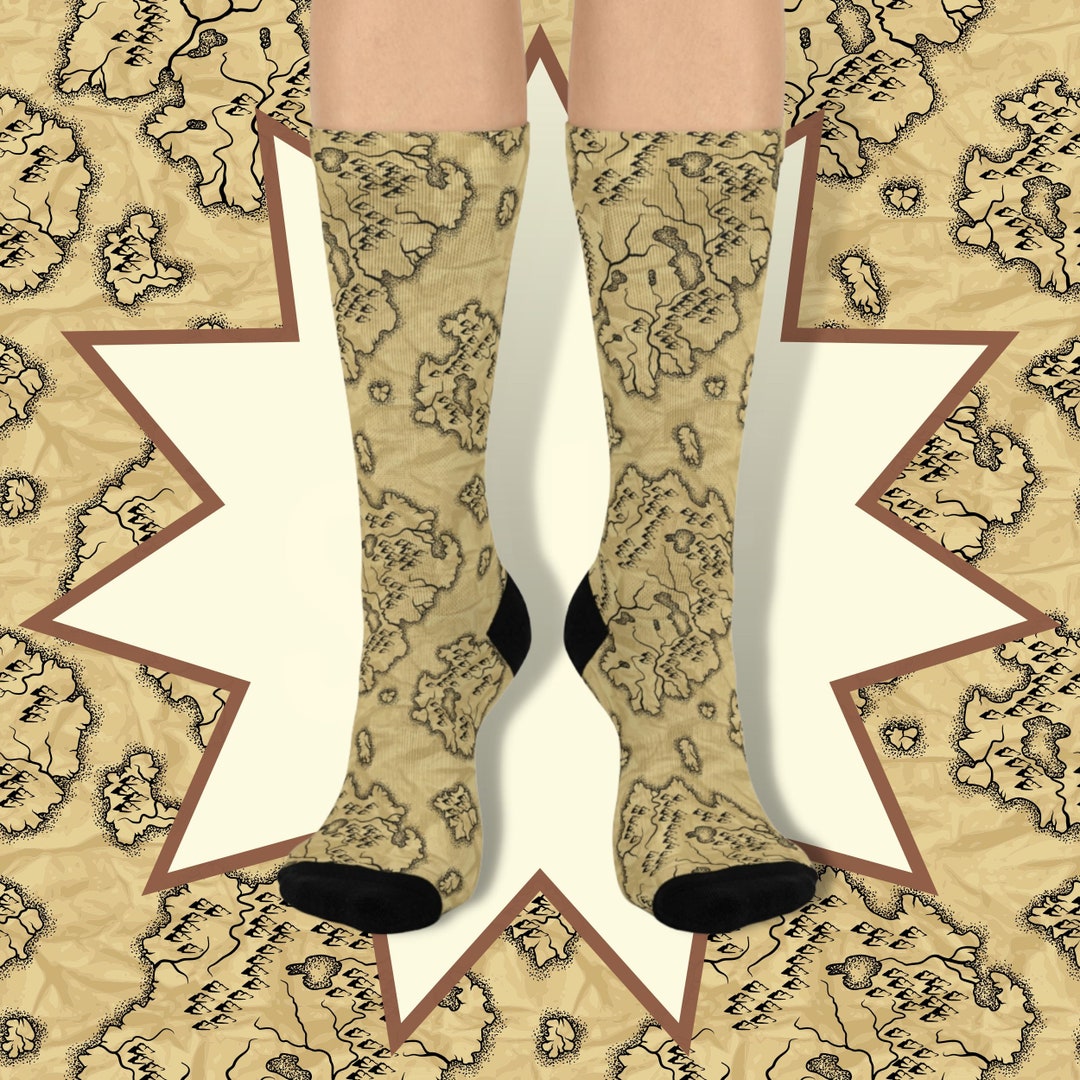Vintage Map Socks, Adventure Socks, Treasure Map Socks, Travel Socks ...