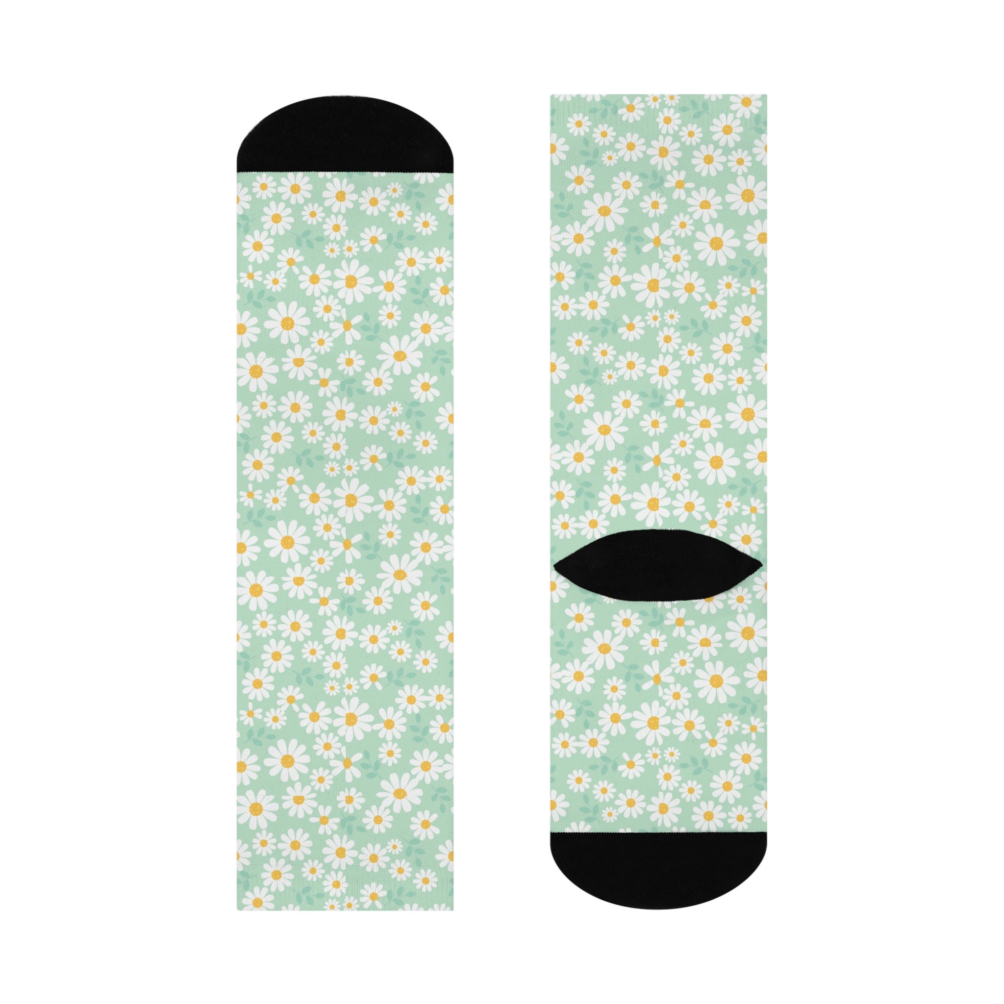 Daisy Socks, Flower Socks, Cute Floral Pattern Socks, Spring Socks ...