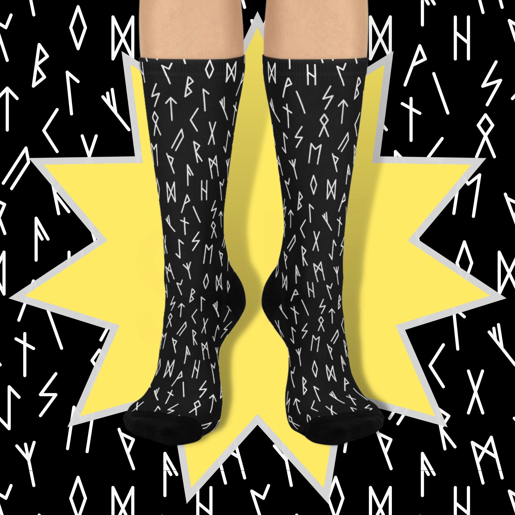 Runes Crew Socks - Etsy
