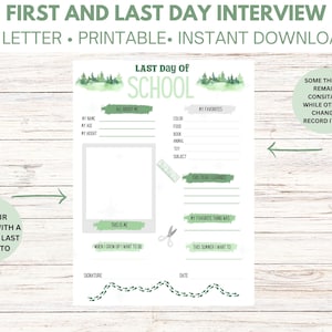 First Day of School Interview for Kids Printable, Back to School ...