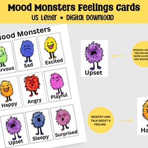 Printable Emotion Identification Cards for Kids Feelings, Calming ...