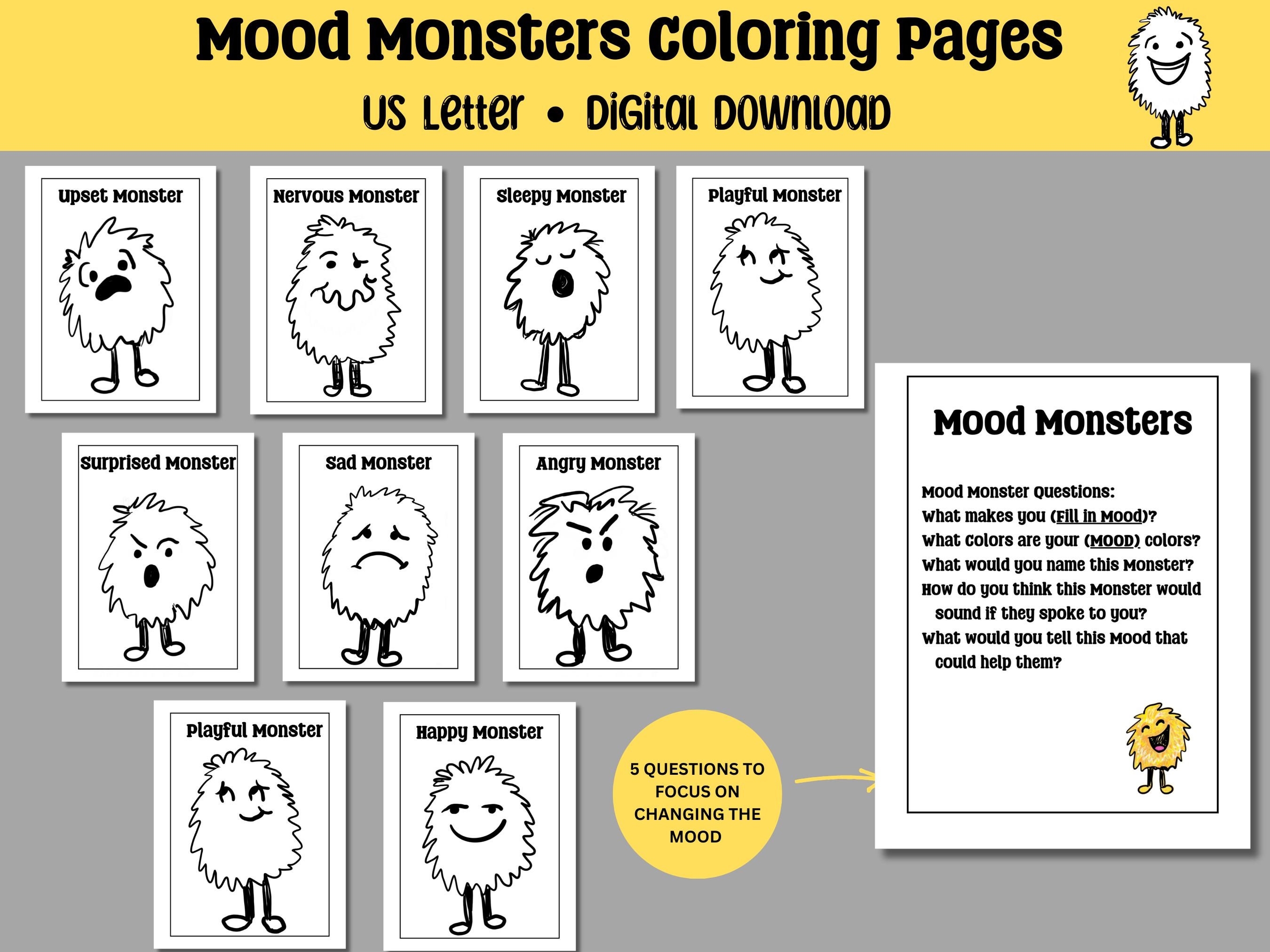 Printable Emotion Coloring Pages for Kids Emotions Coloring - Etsy Canada