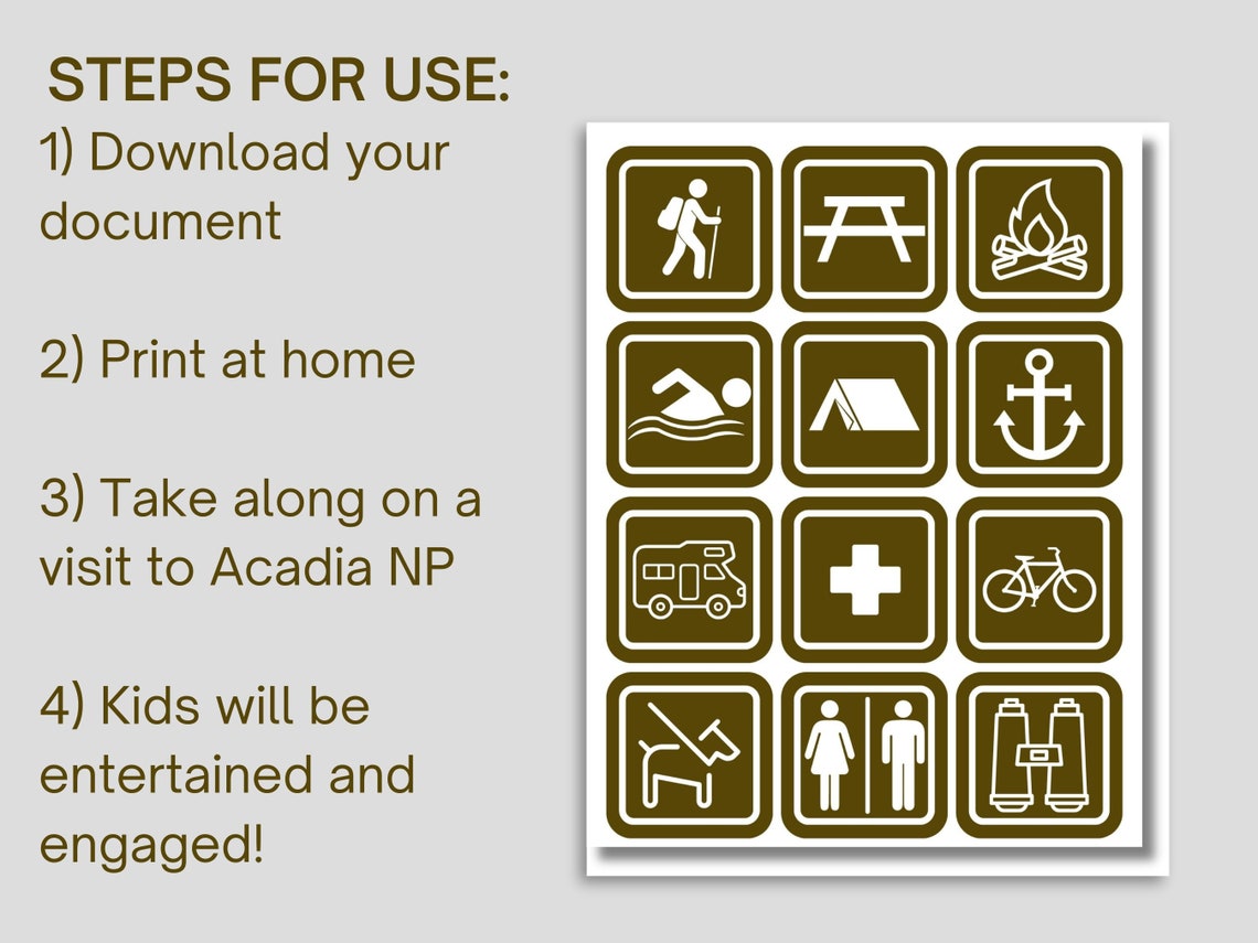 Acadia National Park Activity Set, Printable Kids Activities for Acadia ...