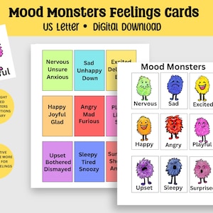 Printable Emotion Identification Cards for Kids Feelings, Calming ...