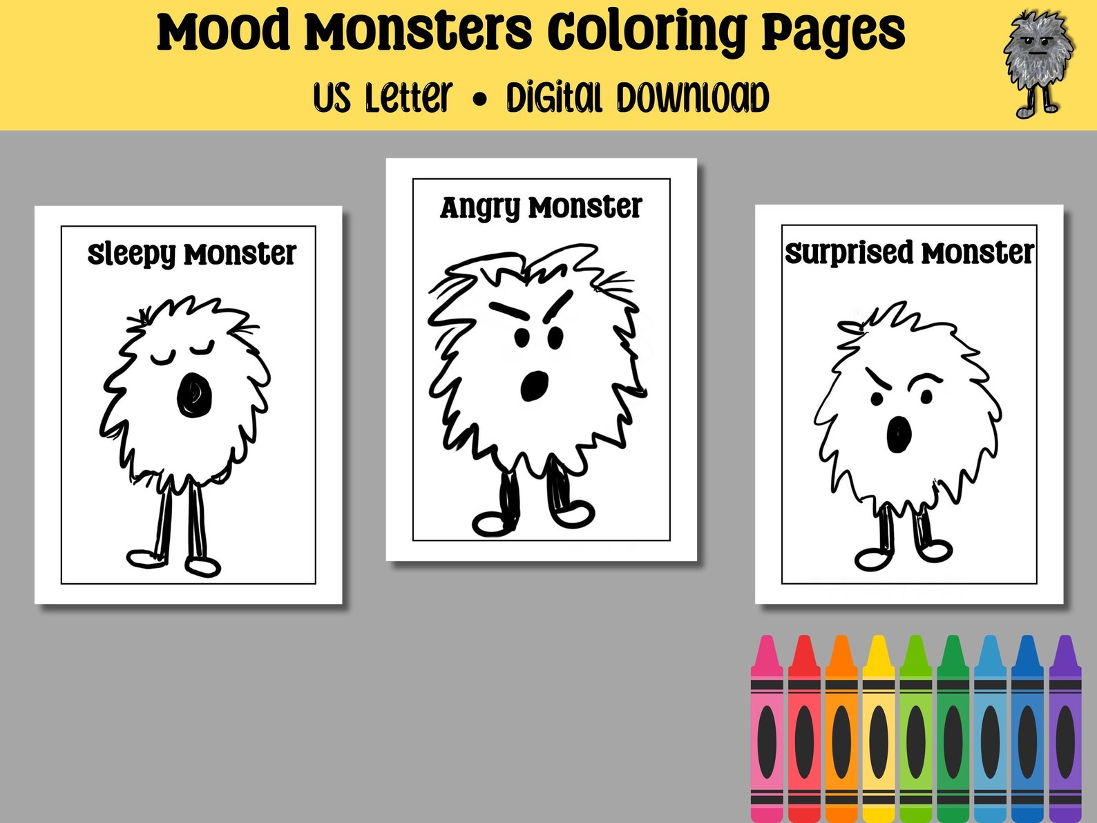 Printable Emotion Coloring Pages for Kids, Emotions Coloring Sheet, Fun ...