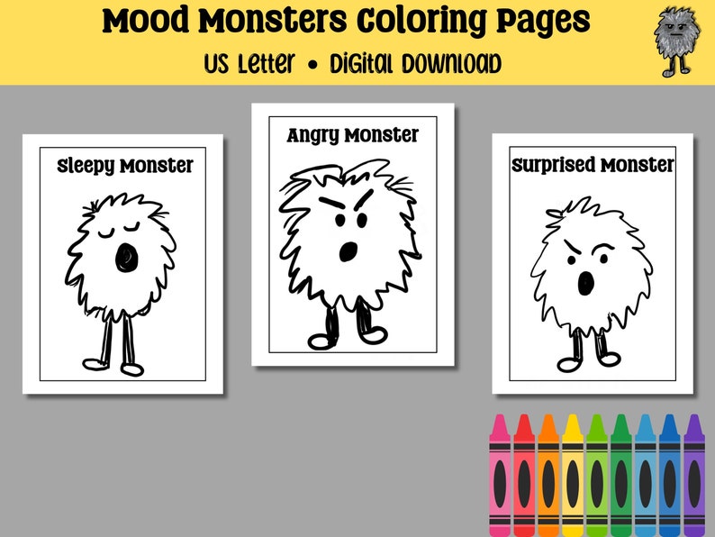 Printable Emotion Coloring Pages for Kids, Emotions Coloring Sheet, Fun ...