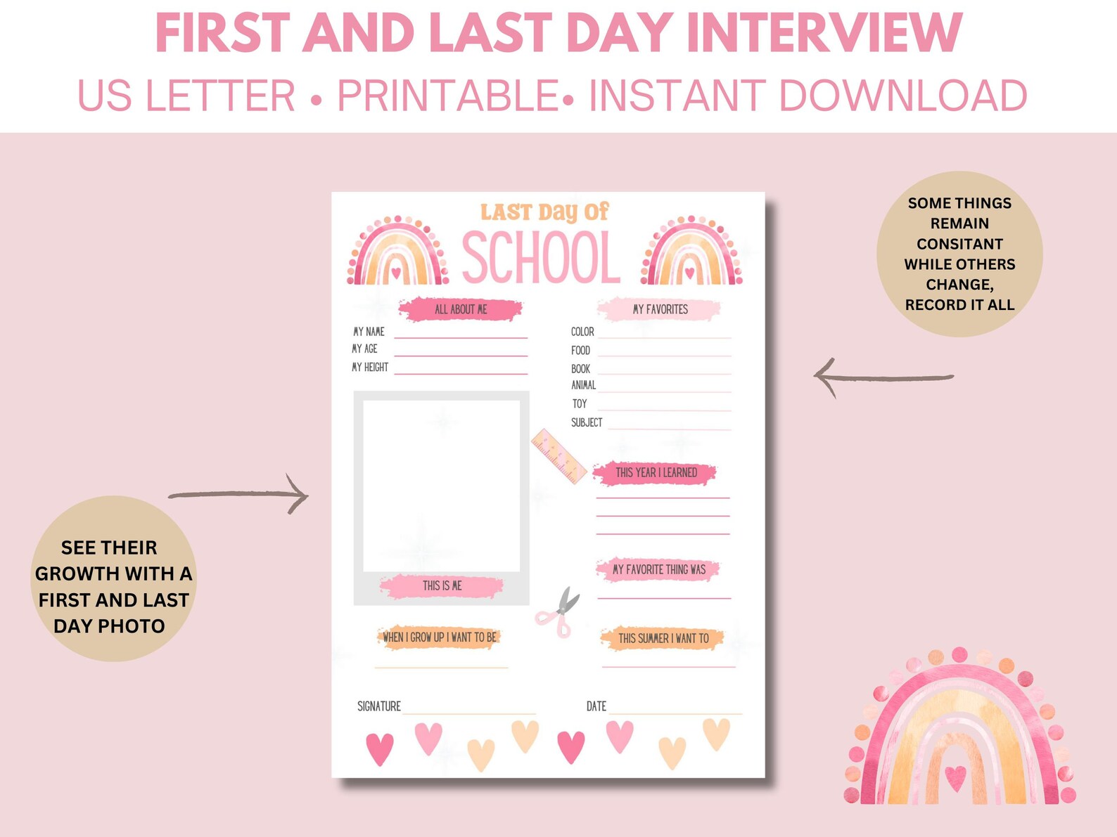 First Day of School Interview for Kids, Back to School Questions, All ...