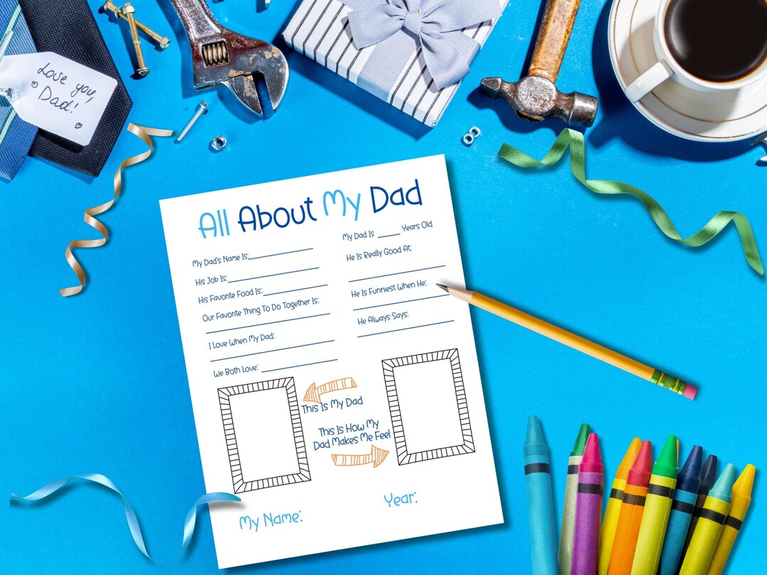 All About Dad Interview Printable, Last Minute Father's Day Gift, Fun ...