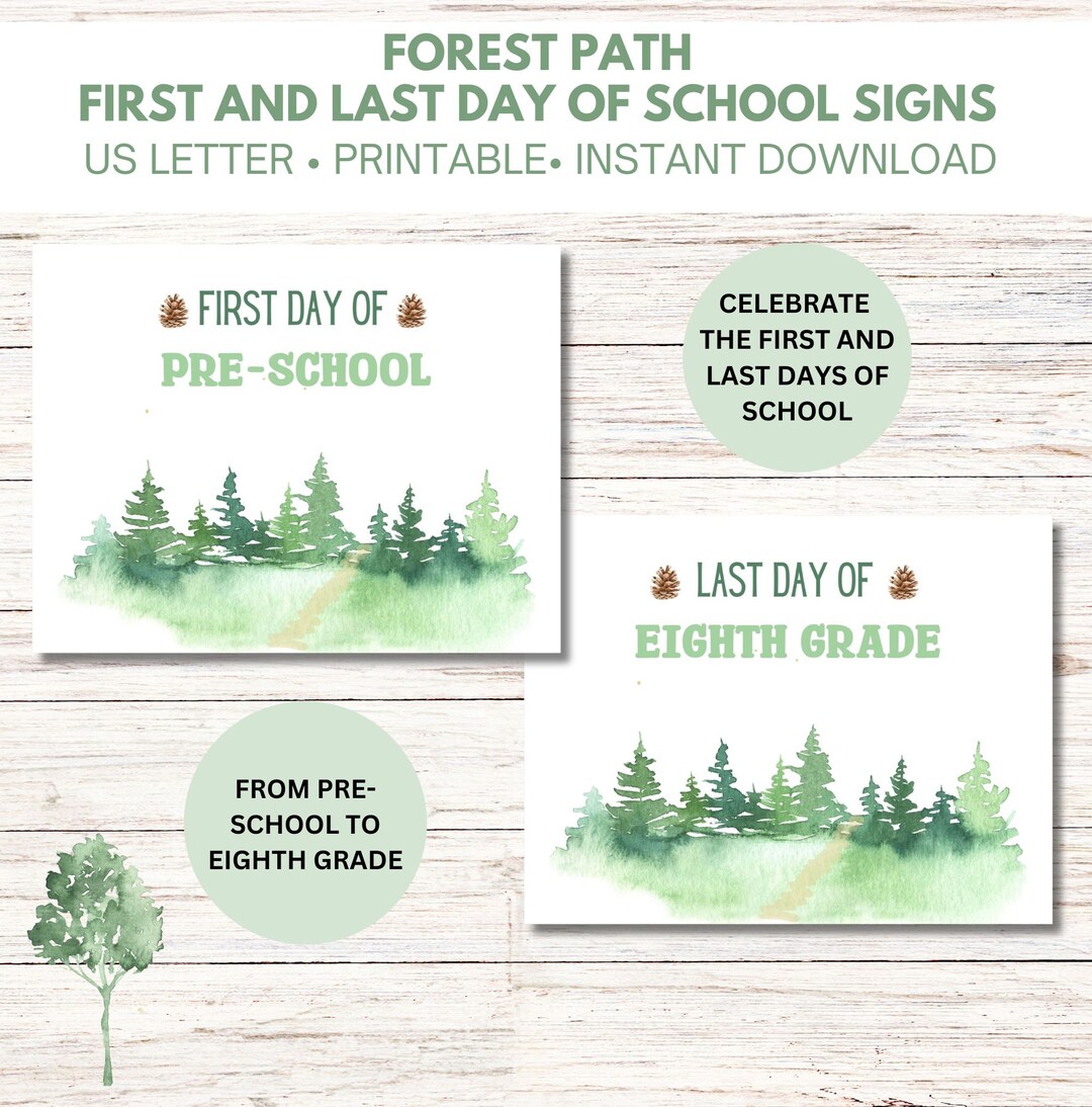 First Day of School Sign Photo Prop, Last Day of School Photo Prop ...