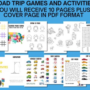 Travel Fun With Printable Games for Kids, Car Games for Trips ...