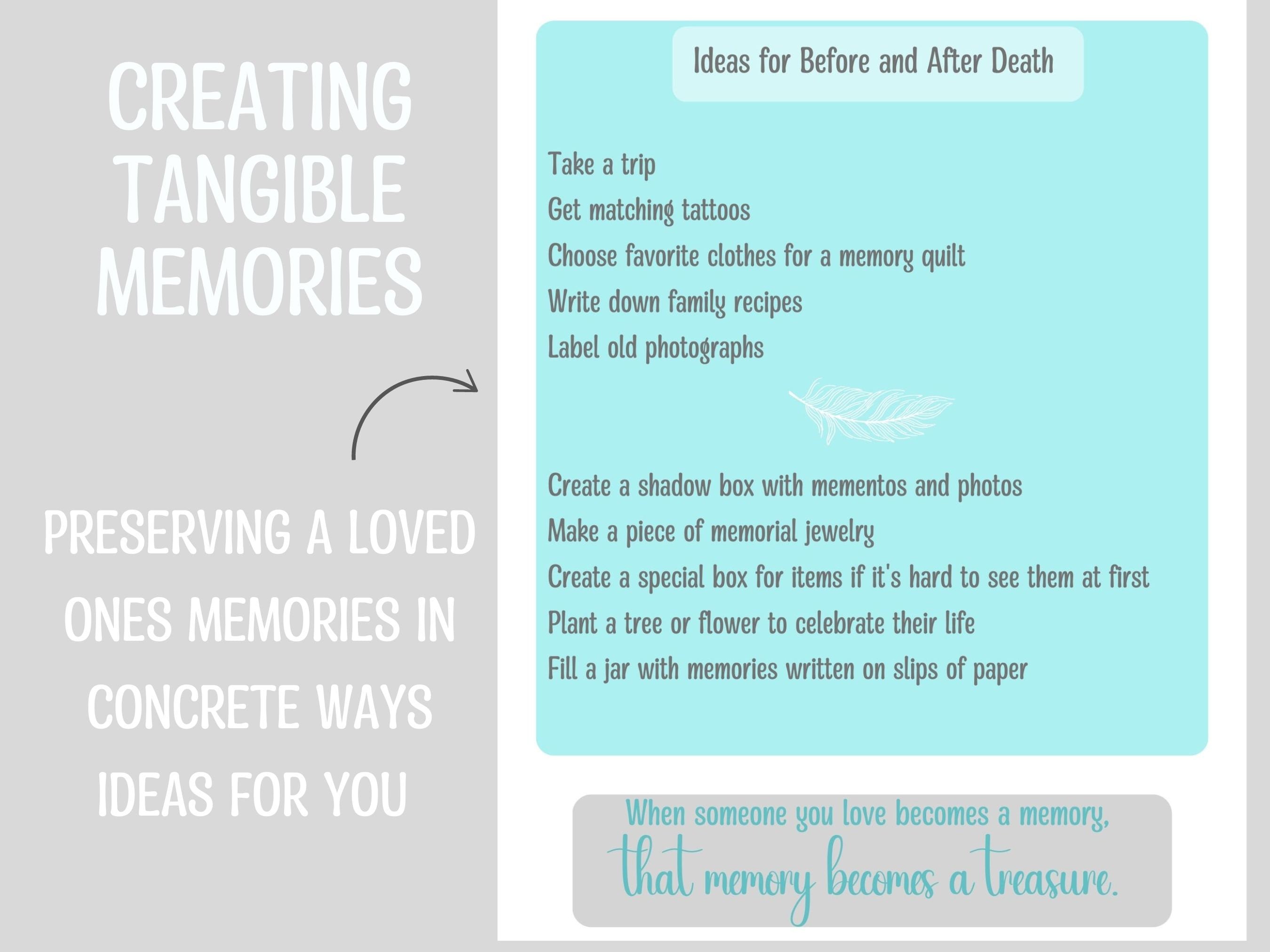 Remembering a Loved One, Printable Guide for Preserving Memories ...