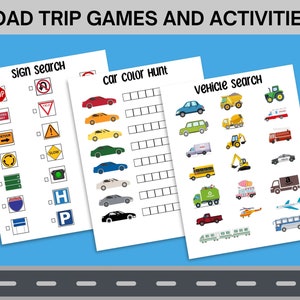 Travel Fun With Printable Games for Kids, Car Games for Trips ...