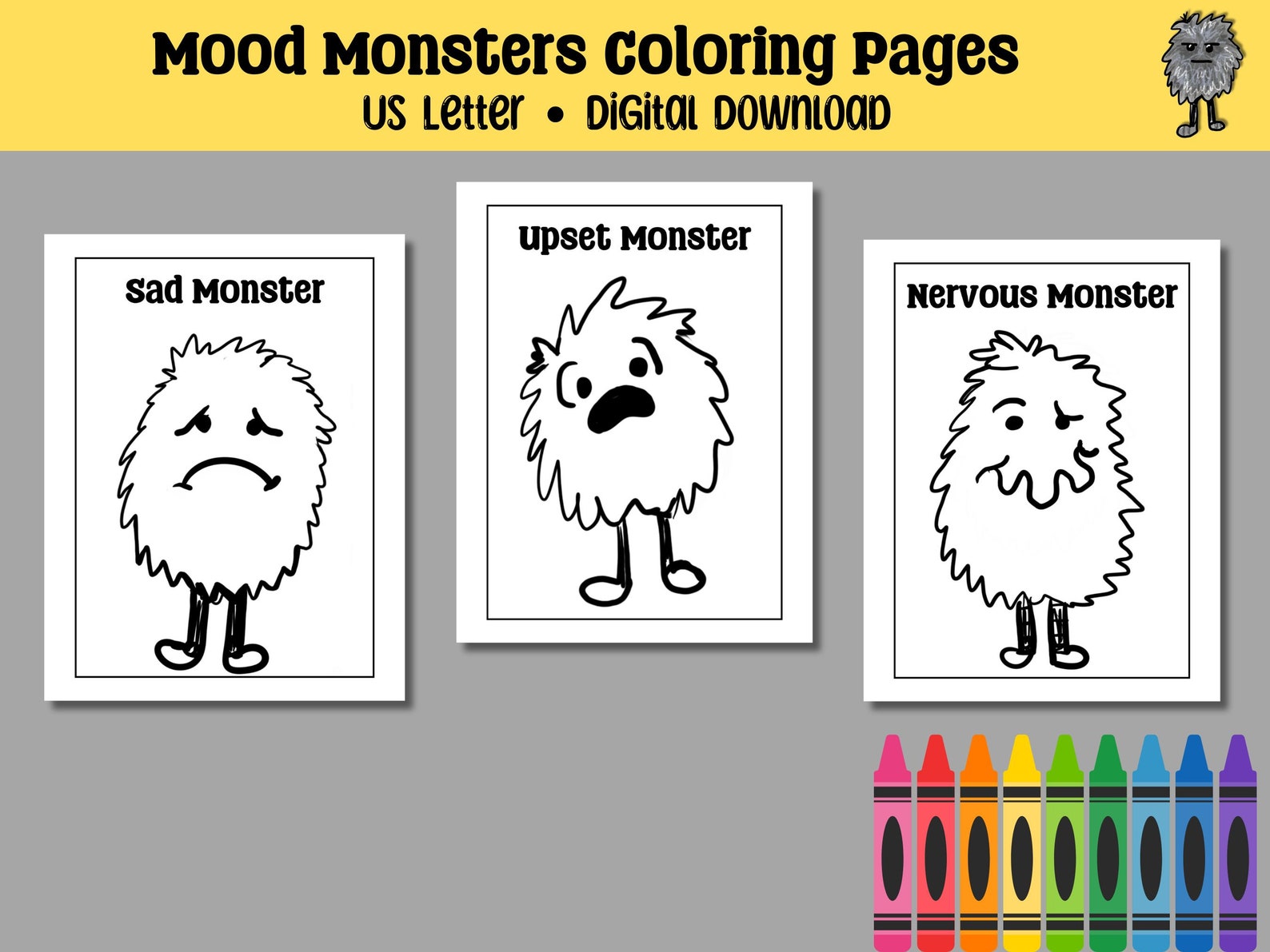 Printable Emotion Coloring Pages for Kids, Emotions Coloring Sheet, Fun ...