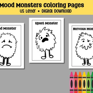 Printable Emotion Coloring Pages for Kids, Emotions Coloring Sheet, Fun ...
