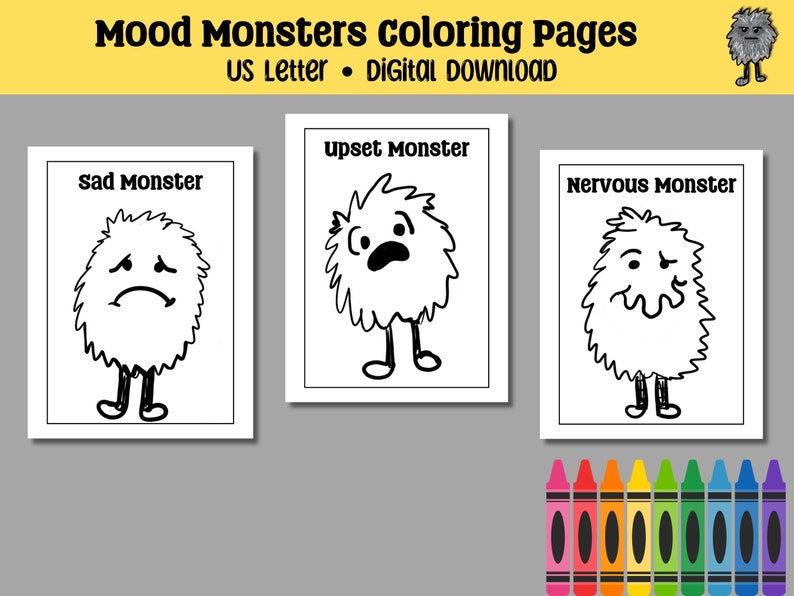 Printable Emotion Coloring Pages for Kids, Emotions Coloring Sheet, Fun ...