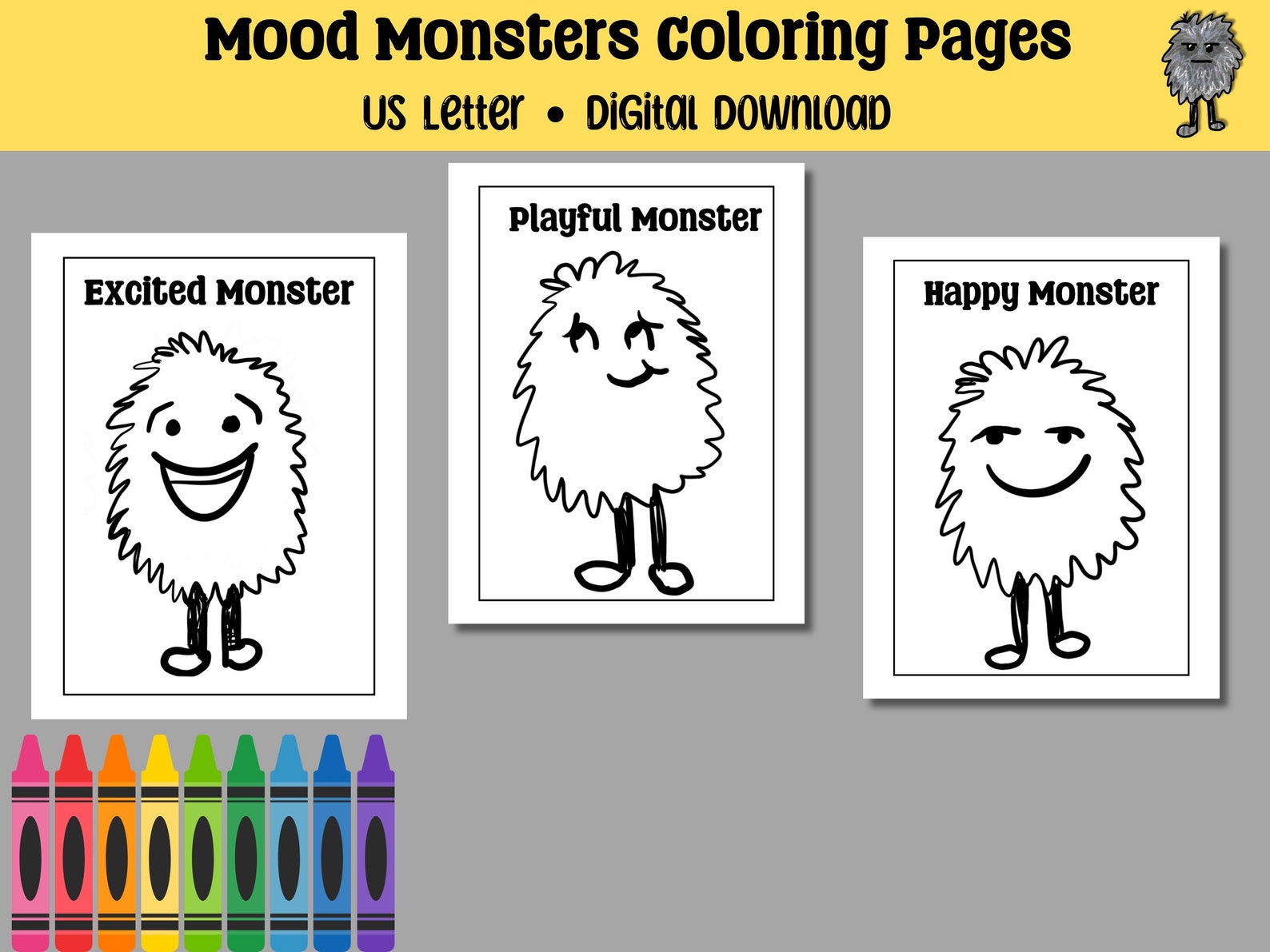 Printable Emotion Coloring Pages for Kids, Emotions Coloring Sheet, Fun ...