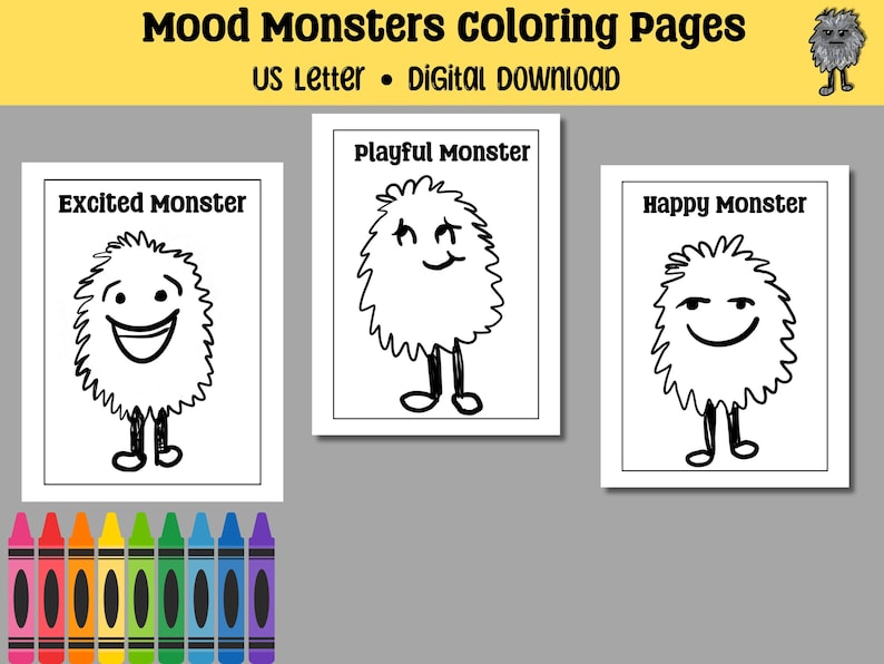 Printable Emotion Coloring Pages for Kids, Emotions Coloring Sheet, Fun ...