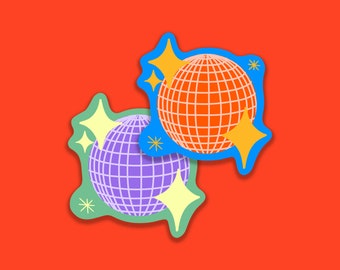 Disco Ball Sticker Waterproof Glossy Vinyl Sticker Cute Gift Tumbler ...