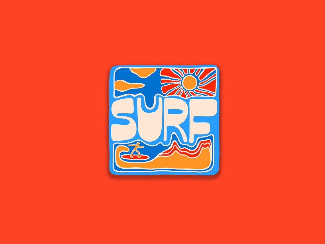Surf It up Sticker | Waterproof, Matte or Glossy, Vinyl - Etsy