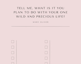 Printable Minimalist Checklist With Inspirational Quotes - BRAVERY SET ...