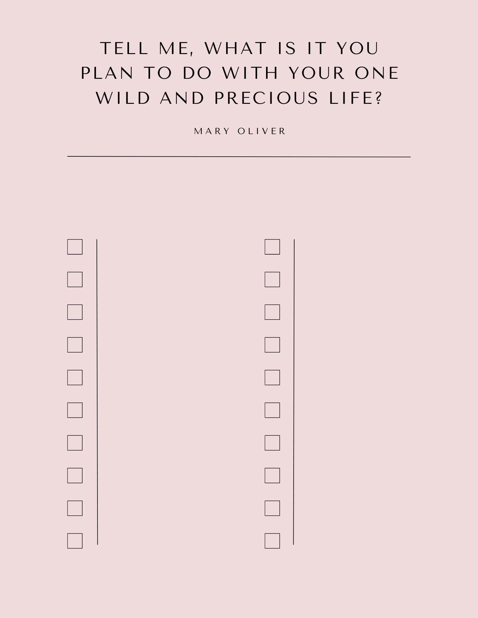 Printable Minimalist Checklist With Inspirational Quotes - INSPIRE SET ...