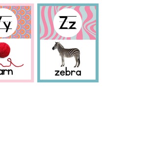 Groovy/retro Alphabet Flashcards - Etsy