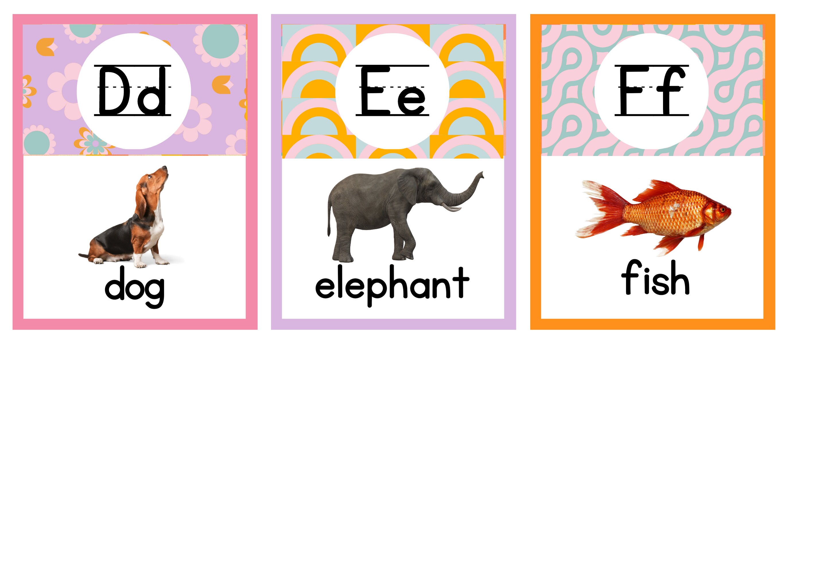 Groovy/retro Alphabet Flashcards - Etsy