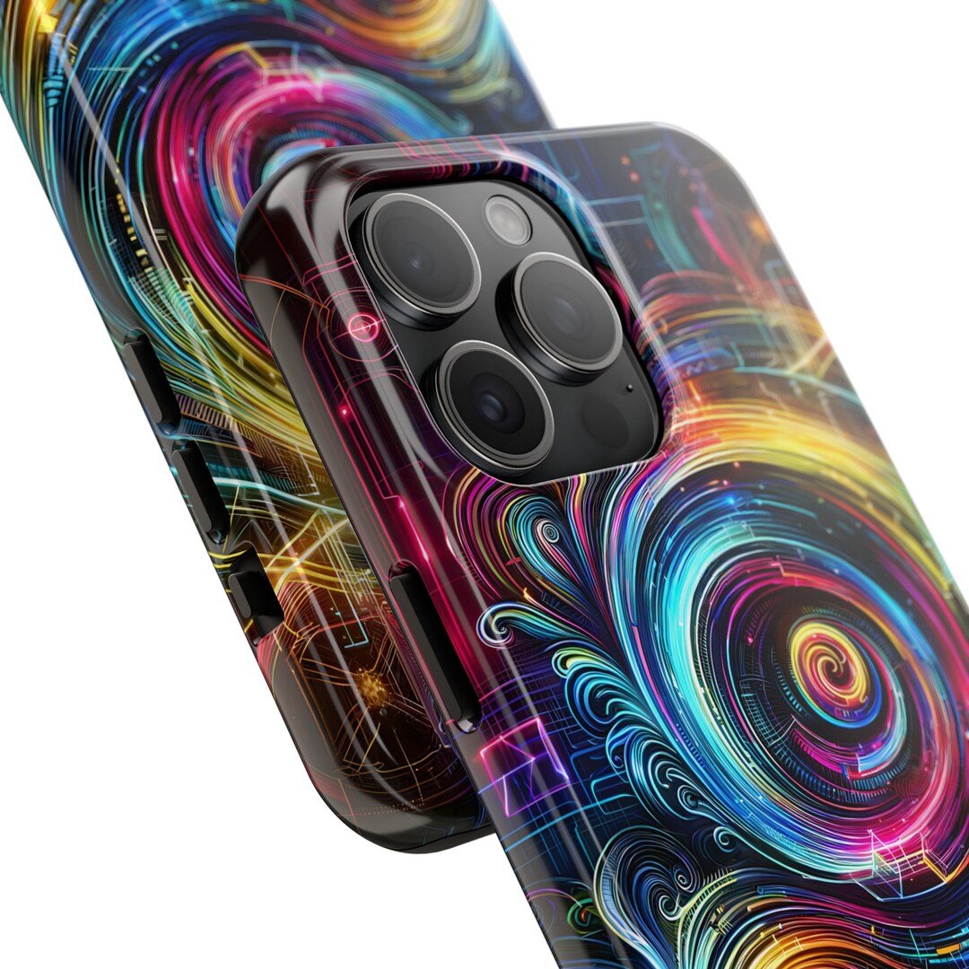 Cyber Vortex - Cyberpunk Swirls Phone Case - Etsy