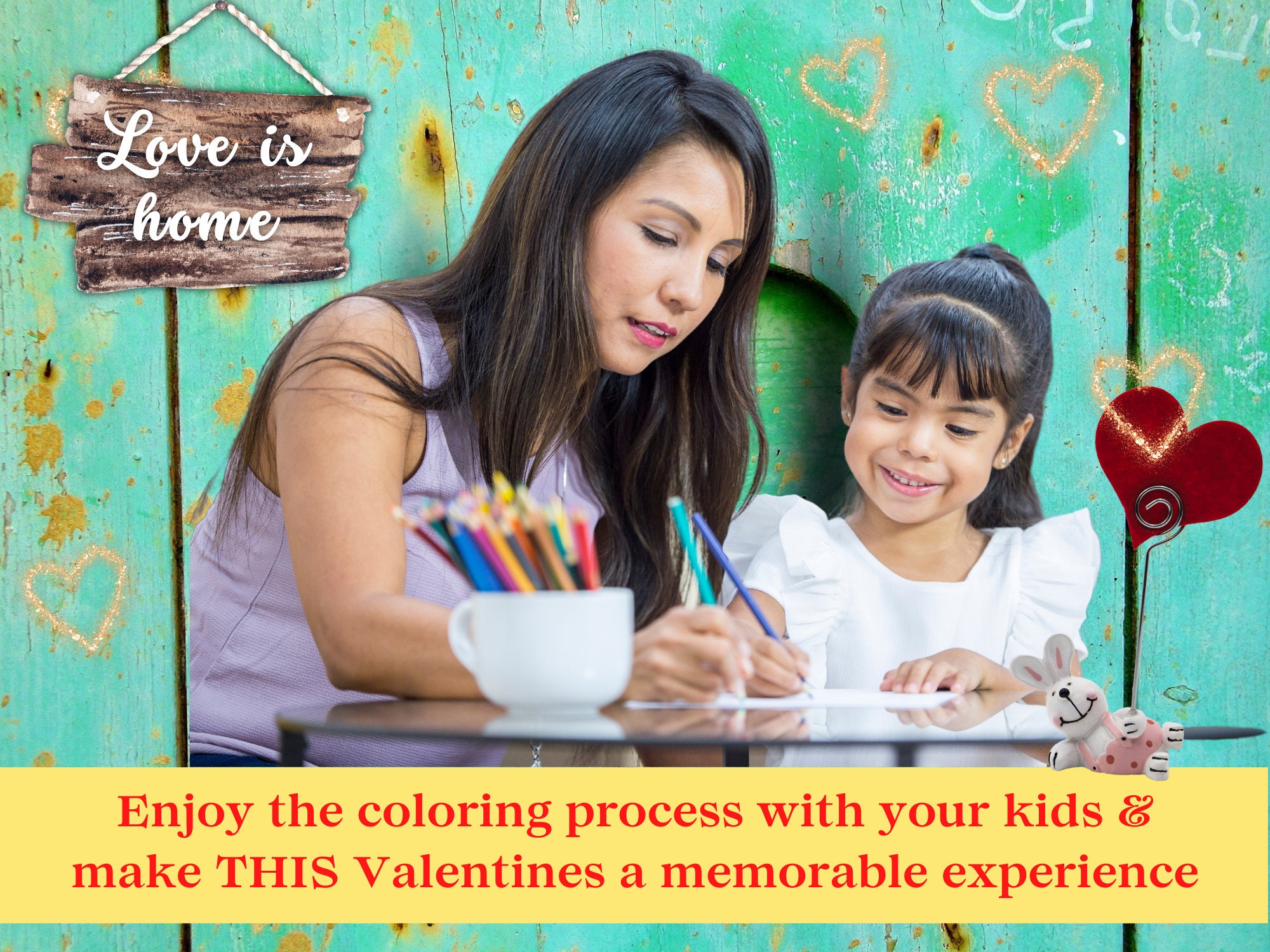 Valentine's Day Coloring for Kids. Happy Valentines Day Coloring Page ...