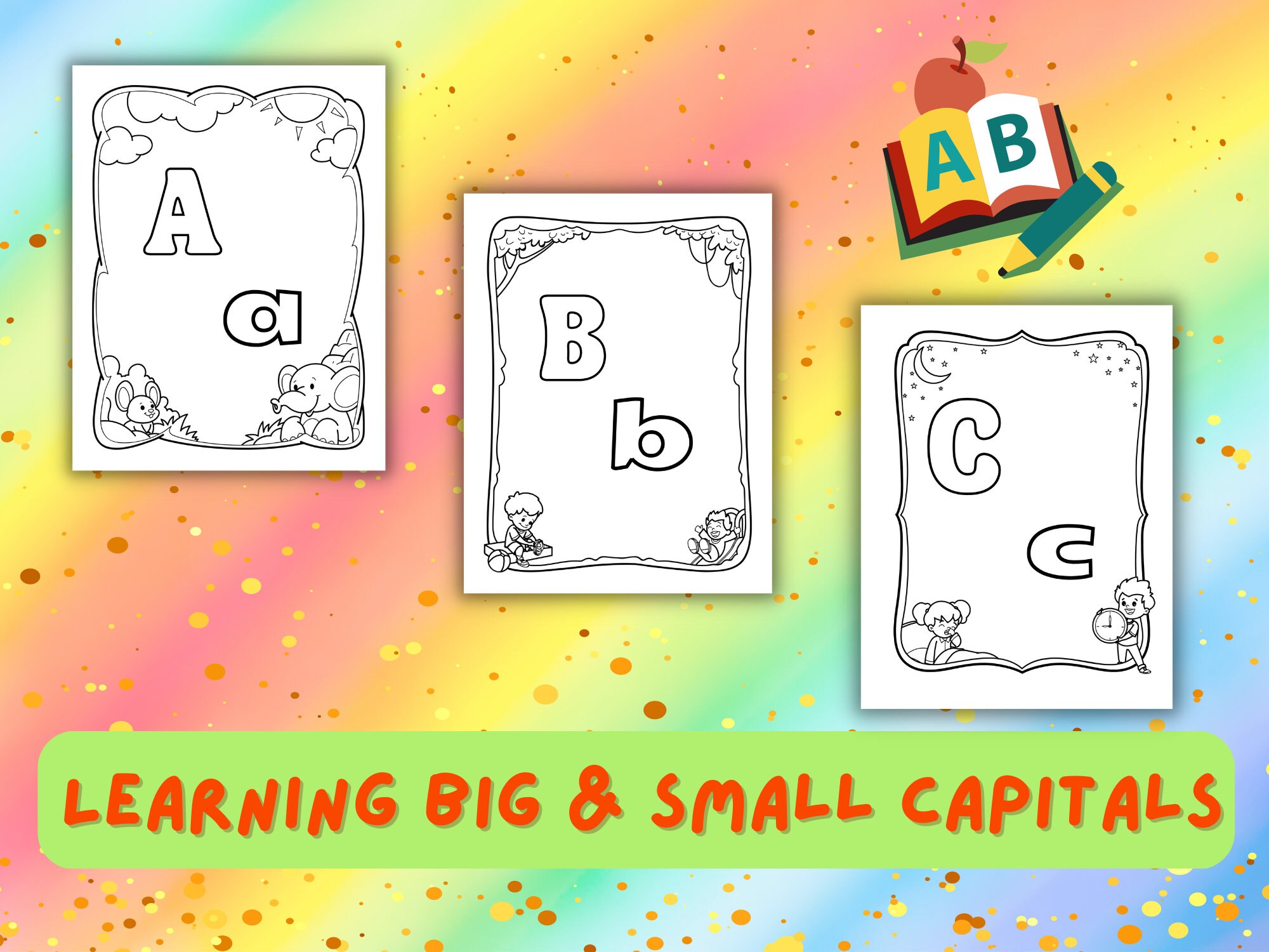 Alphabet Coloring Pages Printable Instant Download Coloring Pages for ...