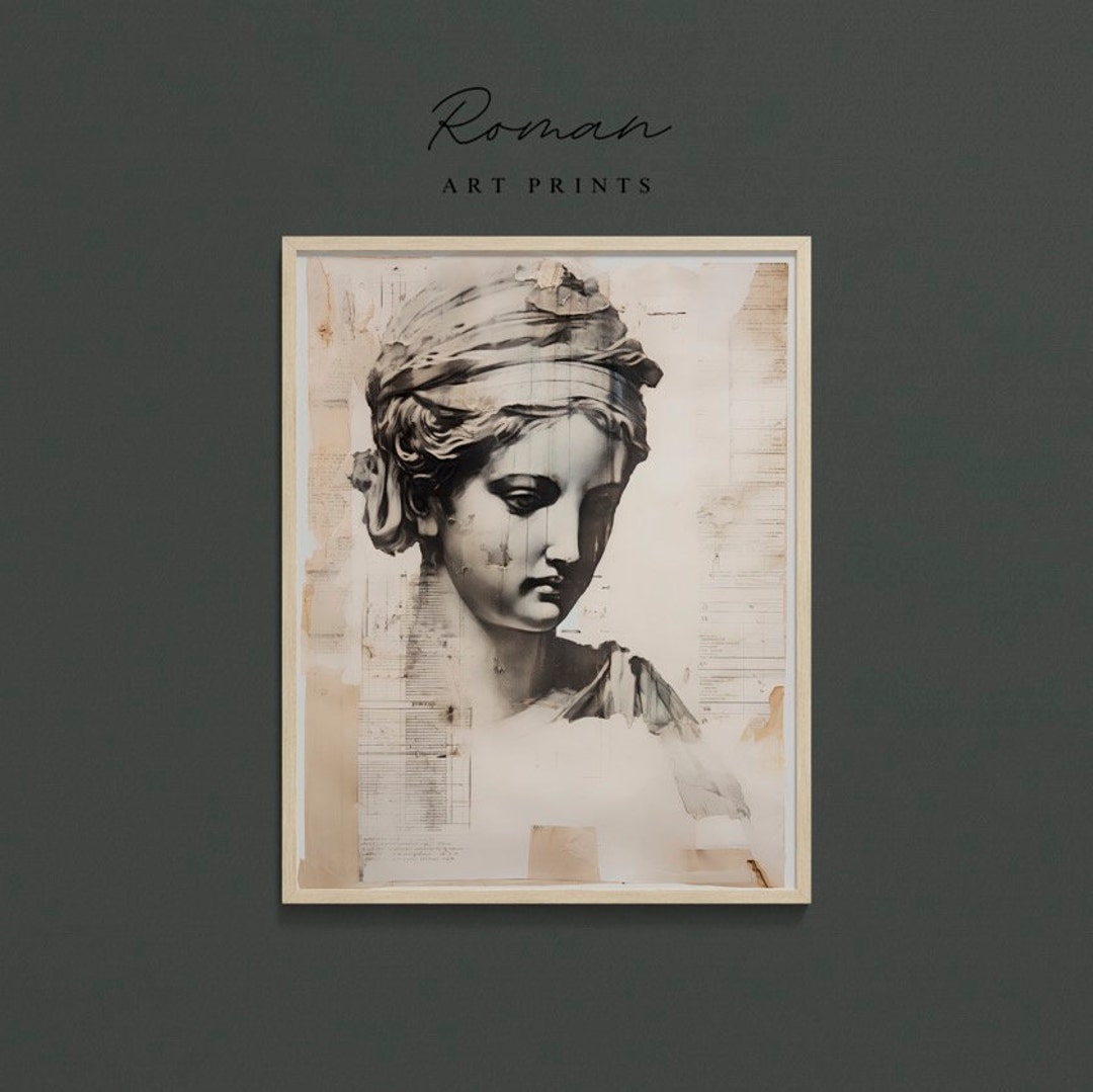 Antique Statue Printable Art, Vintage Downloadable Art Print, Greek ...