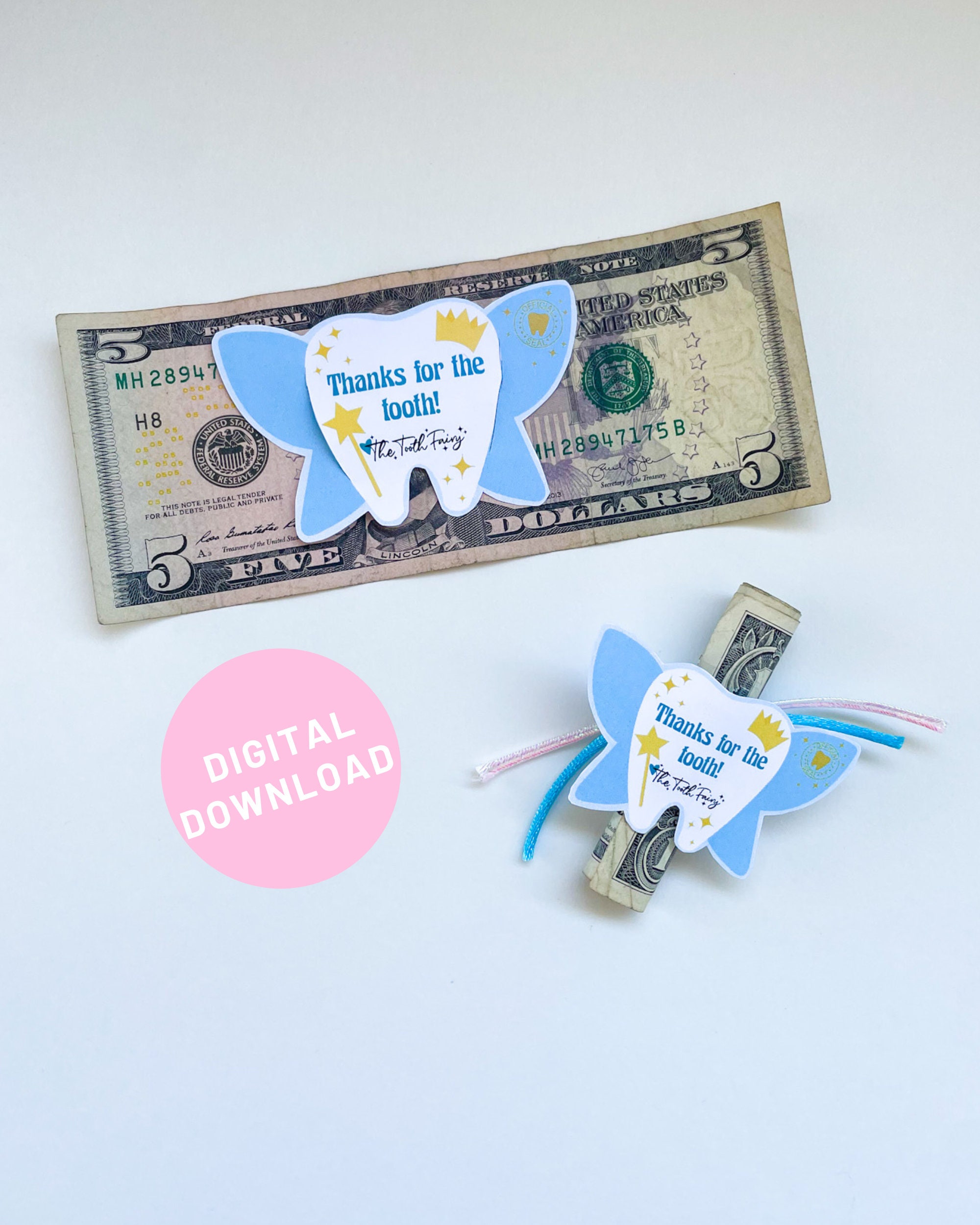 Money From Tooth Fairy for Lost Tooth Dollar Insert for Tooth Fairy ...