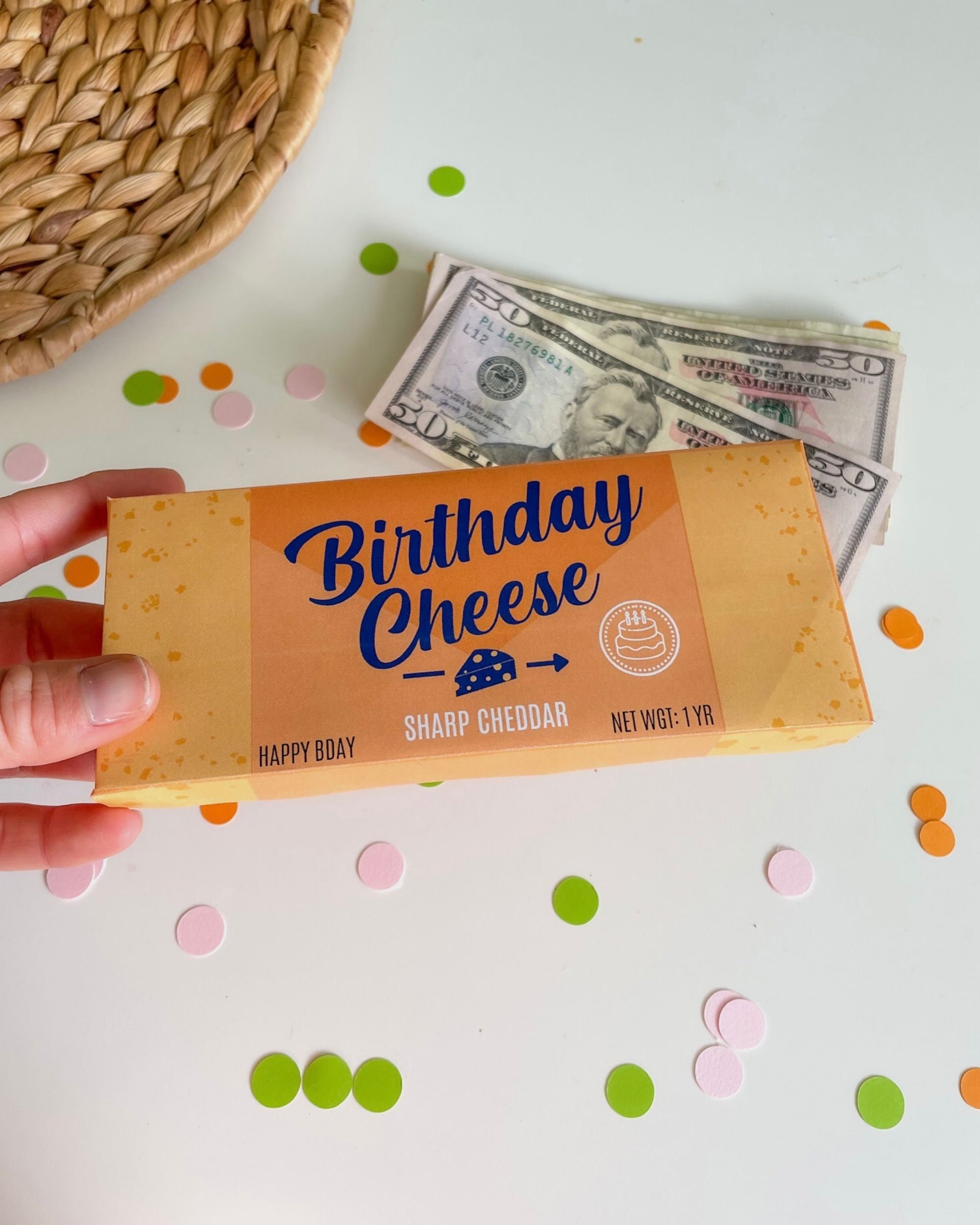 Birthday Money Gift Box Cheddar Cheese Money Gift Holder Cheddar Cash ...