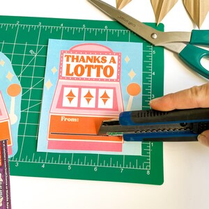 Thank You Gift Lottery Ticket or Money Holder Slot Machine Lotto Card ...