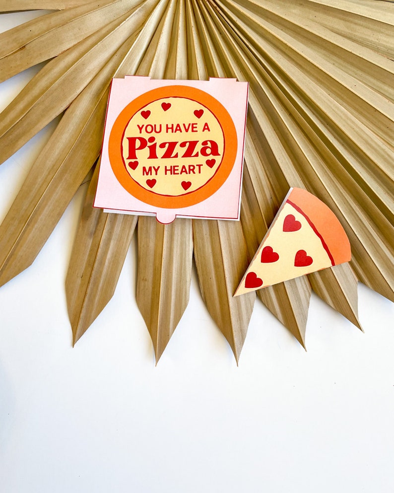 Pizza Box Valentine Card for Food Lovers and Significant Others or ...